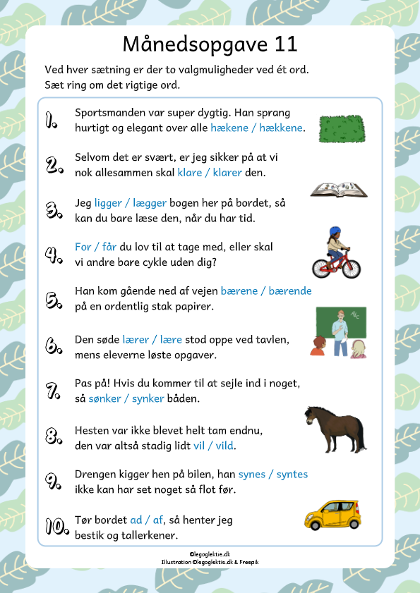 um til dansk | Leg og Lektie